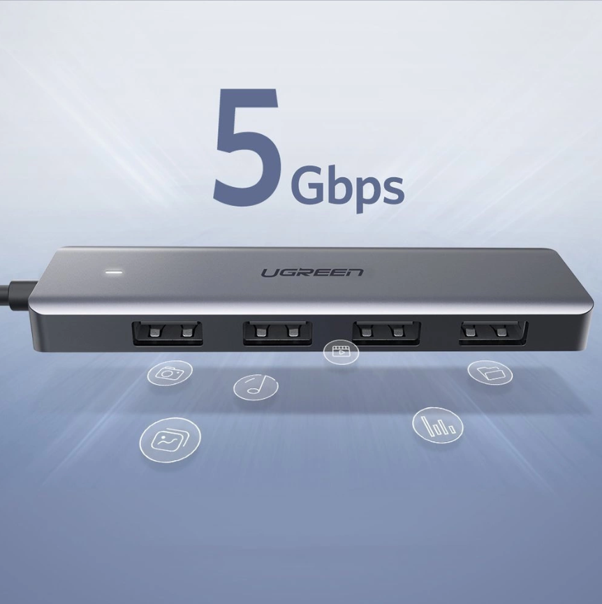 UGREEN USB Hub -4X USB 3.0 4Ports with Type-c Power Port – Abacus
